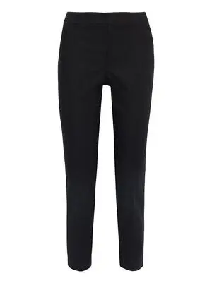 Red Valentino Cotton-blend Cady Slim-leg Pants - Black