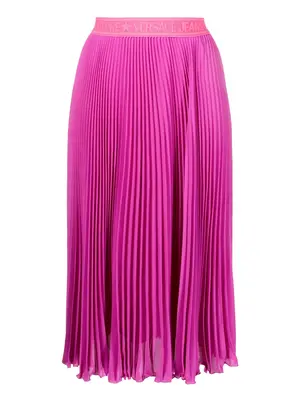 Versace Pleated Midi Skirt - Purple