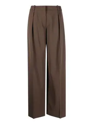 CALVIN KLEIN Tailored Wide-leg Twill Trousers