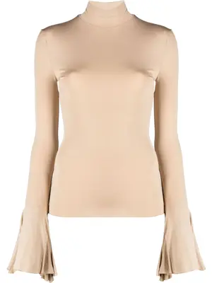 NENSI DOJAKA Bell-sleeve T-shirt - Neutrals