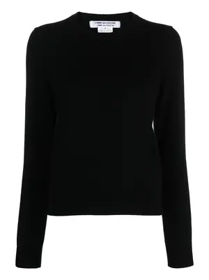 Comme Des Garçons Crew-neck Cashmere Jumper - Black