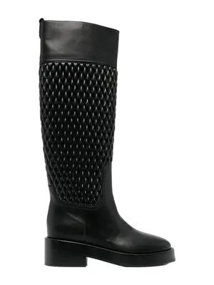 Casadei Dome Quilted Riding Boots - Black