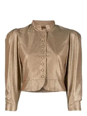 DESTREE DESTREE Amoako Metallic-Finish Jacket Gold
