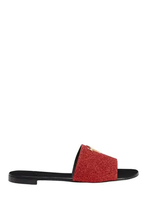 GIUSEPPE ZANOTTI Shirley Glitter Sandals Red