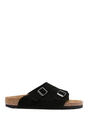 BIRKENSTOCK Zürich Suede Sandals - Black
