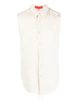 Eckhaus Latta Open-back Sleeveless Shirt - Neutrals