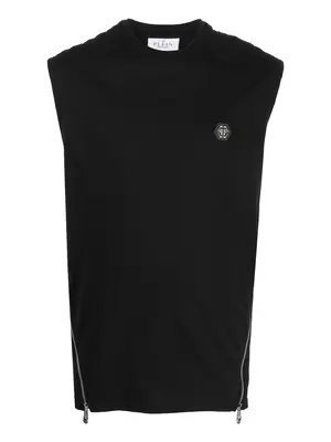 Philipp Plein Hexagon Zip-detail Tank Top - Black