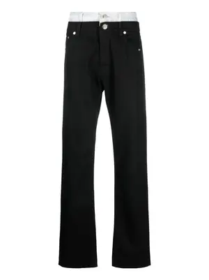 VTMNTS Double-layer Straight-leg Jeans - Black