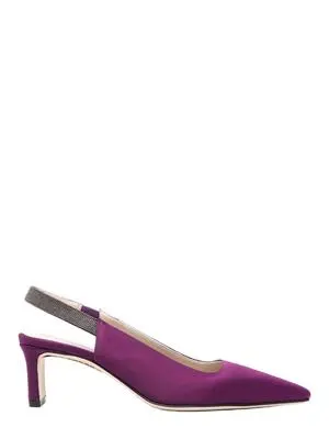 Fabiana Filippi Crystal-embellished Suede Pumps - Purple