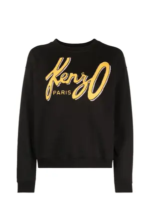 Kenzo Archive Logo-embroidered Sweatshirt - Black