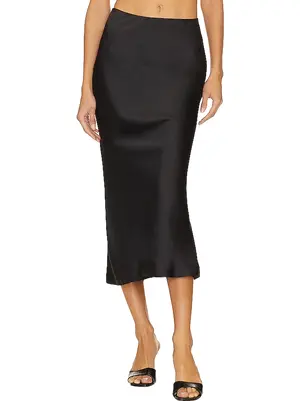 Norma Kamali X Bias Obie Midcalf Skirt - Black