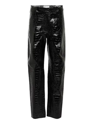 Victoria Beckham High-rise Leather Leggings - Black