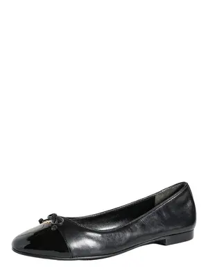 Tory Burch Cap-toe Ballerinas - Perfect Black