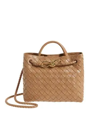 Bottega Veneta Bottega Veneta Small Andiamo Intrecciato Shoulder Bag 2789 Pale Br-mb-pale Br