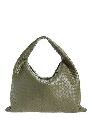 Bottega Veneta Large Hop Intrecciato Hobo Bag - 3293 Pickle-muse Brass