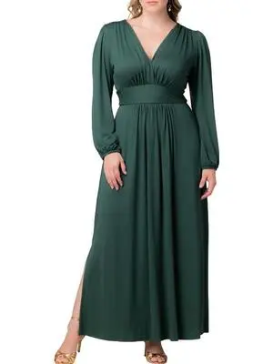 KIYONNA Kelsey Long Sleeve Maxi Dress - Green