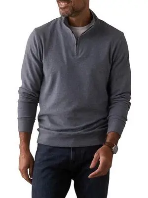 THE NORMAL BRAND The Normal Brand Weekend Quarter Zip Top Bluestone