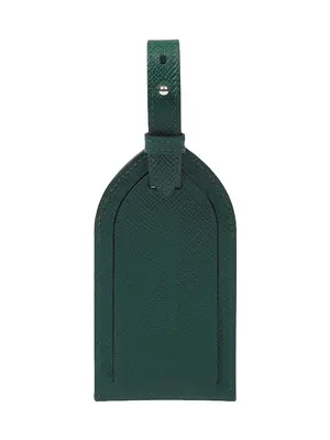 Smythson Smythson Panama Leather Luggage Tag Green
