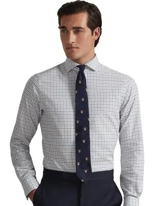 Ralph Lauren Classic Fit Tattersall Twill Shirt - White Blue Multi