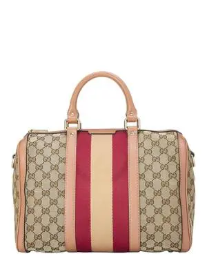 Gucci Original Gg Vintage Web Boston Bag - Pink