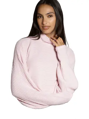 PILCRO Pilcro Ribbed Turtleneck Pullover Purple