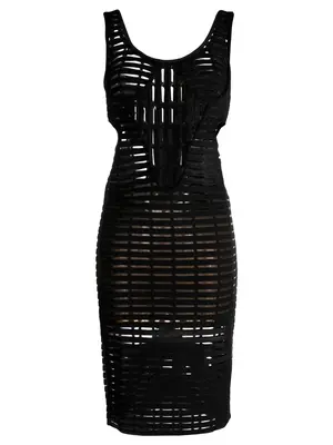 GENNY Cut-out Midi Dress - Black