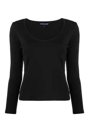 Veronica Beard Calabra Fine-ribbed T-shirt - Black