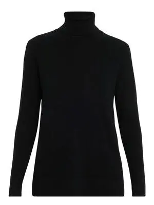 Neiman Marcus Neiman Marcus Cashmere Collection Turtleneck Top Black