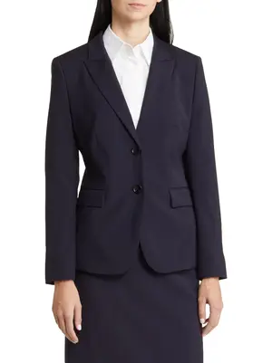 BOSS Juleah Virgin Wool Blazer - Sky Captain