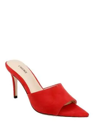 L'Agence Lolita Pointed Toe Sandal - Red Suede