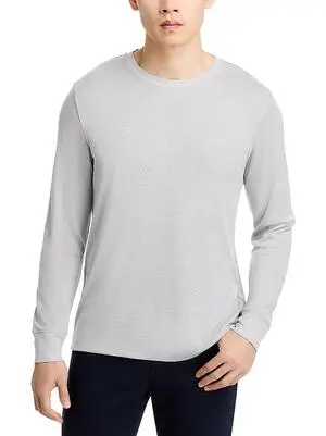 Theory Essential Tee Long Sleeve In Anemone Milano - Gray Multi