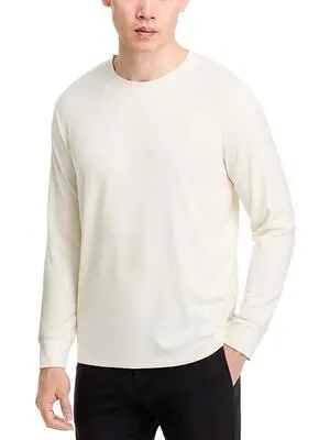 Theory Essential Tee Long Sleeve In Anemone Milano - Winter White
