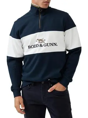 Rodd & Gunn Rodd And Gunn Forester Peak Quarter Zip Sweatshirt - Midnight