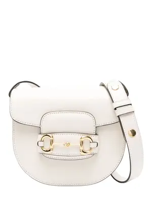 Gucci Mini Horsebit 1955 Shoulder Bag - White