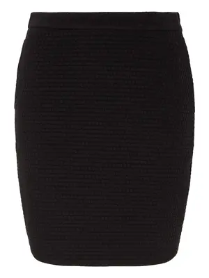 Emporio Armani Textured Mini Skirt - Black