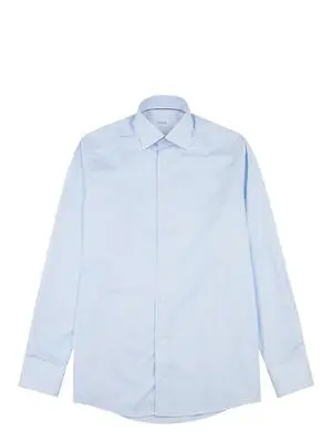 Eton Striped Cotton Shirt - Blue And White