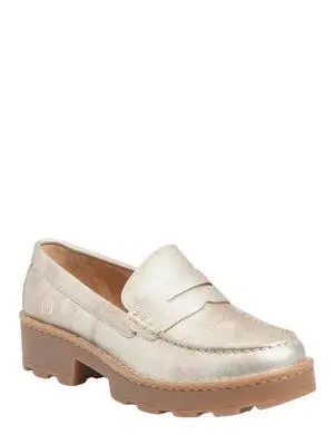 BØRN Børn Carrera Platform Loafer Light Gold Metallic