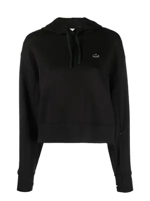 Lacoste Embroidered-logo Hoodie - Black