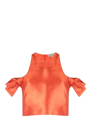 GEMY MAALOUF Cold-shoulder Top - Orange