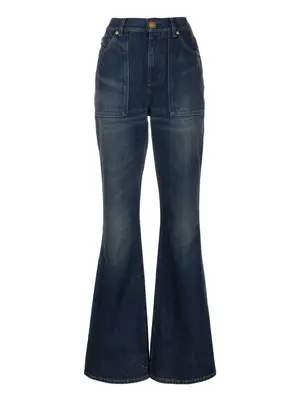 Balmain High-rise Flared Jeans - Blue