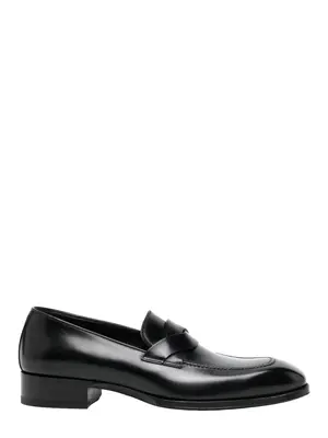 TOM FORD Leather Loafers - Black