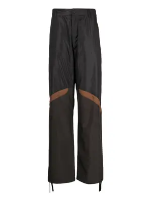 Moncler Panelled Straight-leg Trousers - Brown
