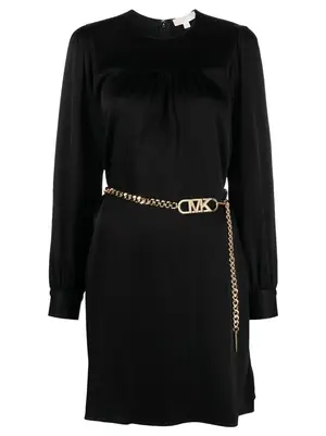 Michael Kors Belted Mini Dress - Black