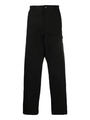 Moncler Embroidered Cotton Track Pants - Black