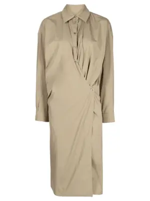 LEMAIRE LEMAIRE Twisted Poplin Shirt Dress
