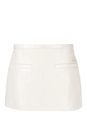 COURREGES High-shine Mini Skirt - White