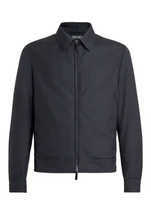 Zegna Leggerissimo Zipped-up Shirt Jacket - Blue