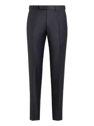 Zegna Trofeo Tailored Wool Trousers - Blue