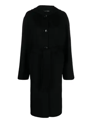 Marni Single-breasted Hooded Coat - Black