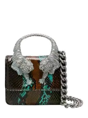 Roberto Cavalli Roar Crystal-embellished Bag - Brown